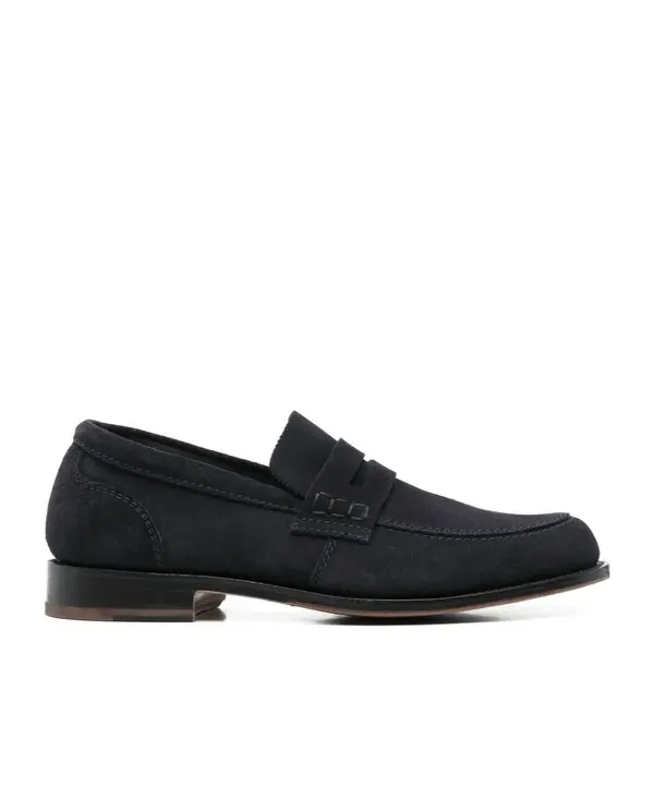 TRICKER'S Suede Loafers - Navy
