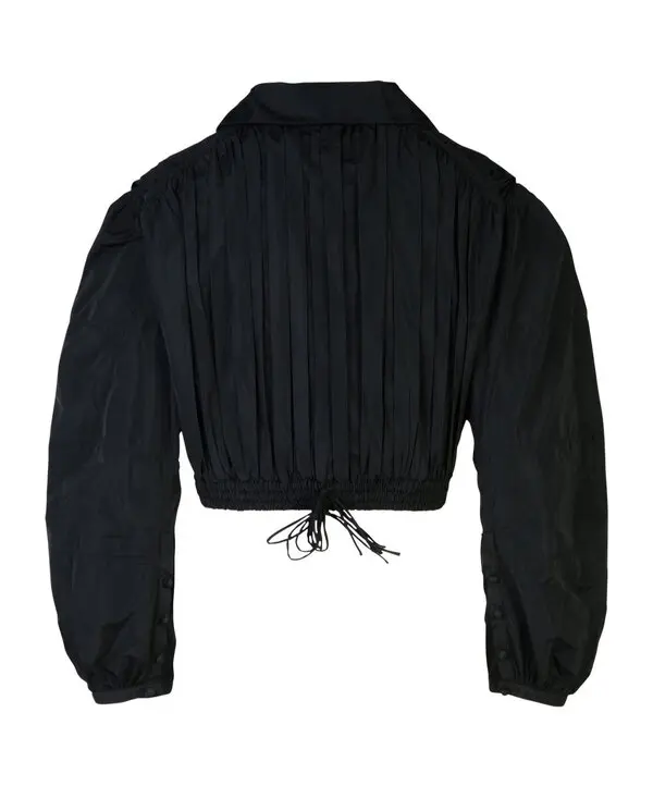 JIL SANDER Long-sleeve Gathered Cropped Blouse