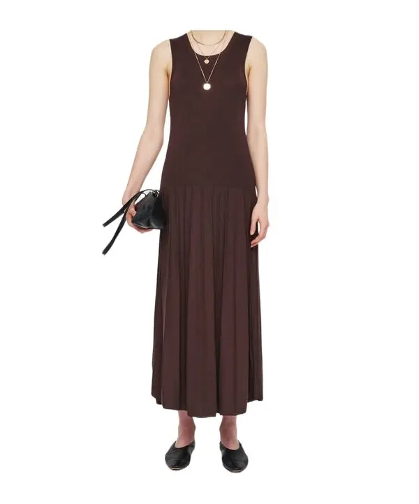 JOSEPH Ribbed Midi Dress - Black
