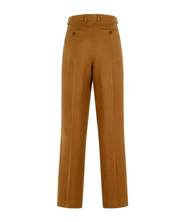 Dries Van Noten Mid-rise Straight Leg Pleated Trousers - Brown