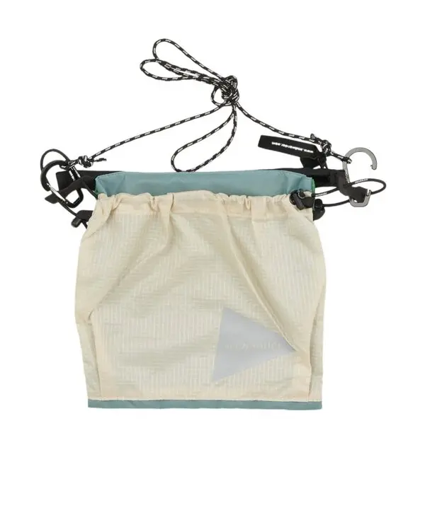 AND WANDER Nylon Shoulder Bag - Gray White/green