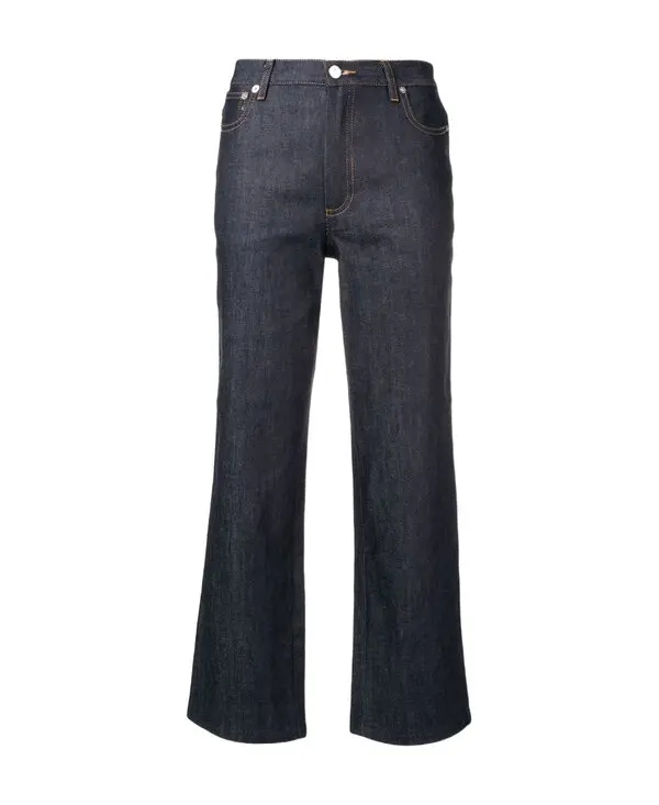 A.p.c. Sailor Jeans High Waist Straight Leg Denim - Black
