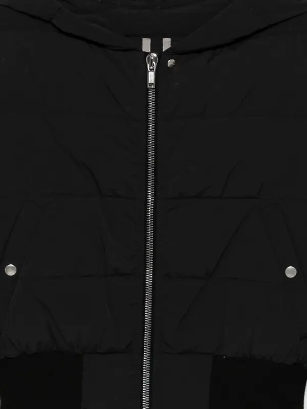 Rick Owens Zip-up Hooded Quilted Jacket