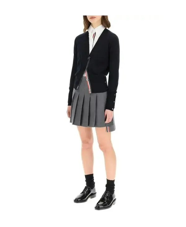 Thom Browne Pleated Mini Skirt - Medium Gray