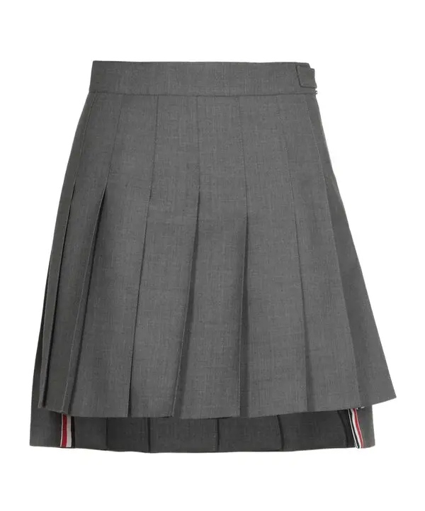 Thom Browne Pleated Mini Skirt - Medium Gray