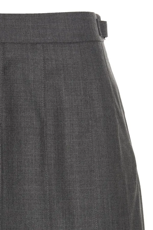 Thom Browne Pleated Mini Skirt - Medium Gray