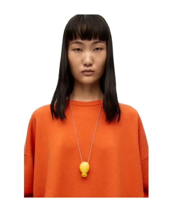 Loewe Balloon Pendant Necklace In Sterling Silver And Enamel
