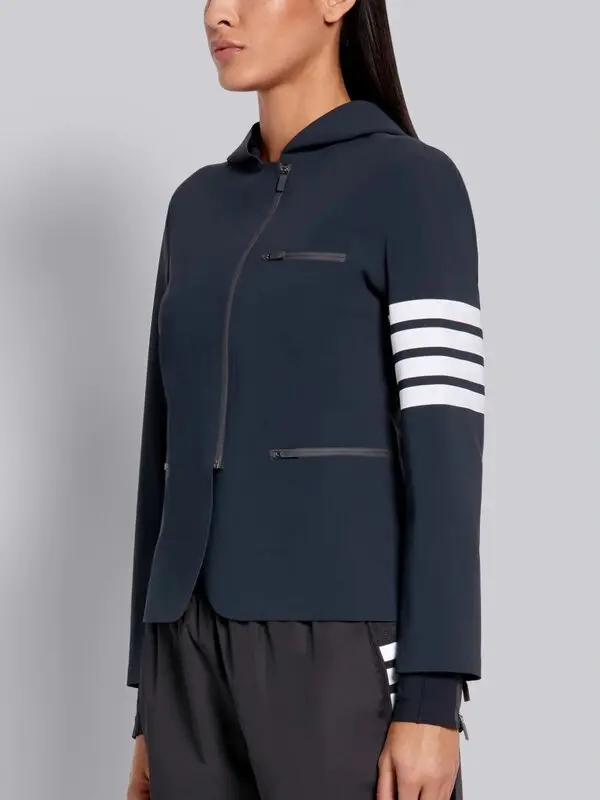 Thom Browne 4-bar Tech Compression Zip-up Hooded Jacket