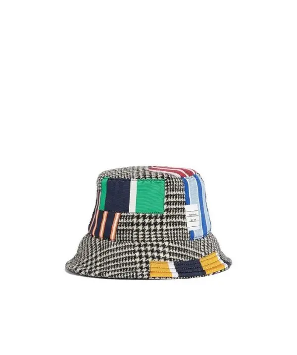 Thom Browne Patchwork Detail Quilted Bucket Hat - Multicolor