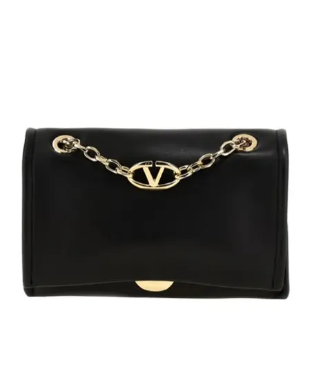 Valentino Garavani Vlogo Chain Shoulder Bag - Black