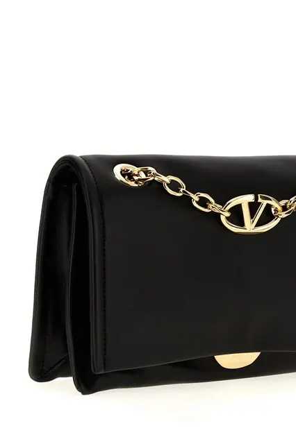 Valentino Garavani Vlogo Chain Shoulder Bag - Black