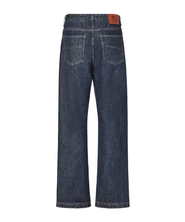 Fendi Straight-cut Long Jeans - Blue