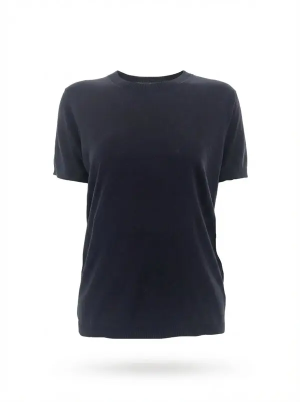 Max Mara Short-sleeve Fine Knit Sweater - Black