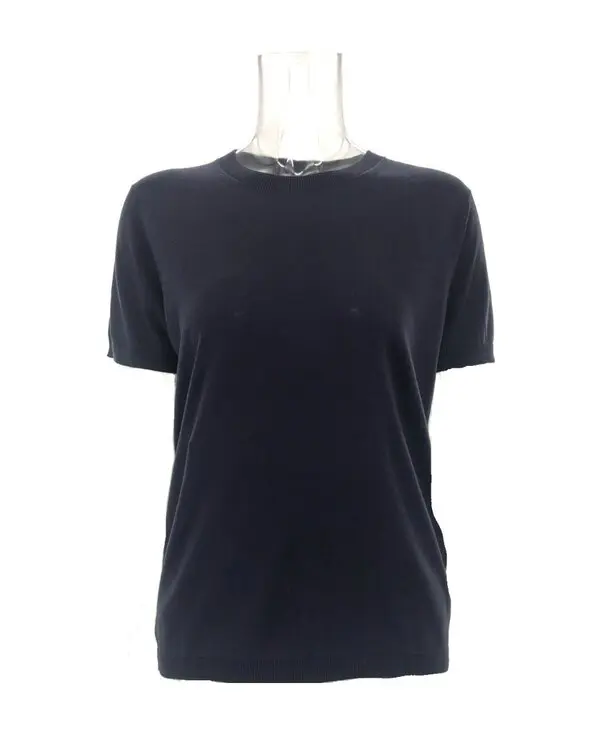Max Mara Short-sleeve Fine Knit Sweater - Black