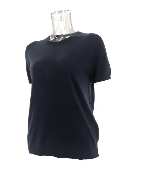 Max Mara Short-sleeve Fine Knit Sweater - Black