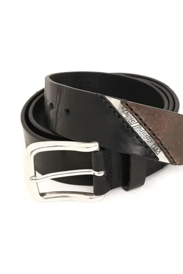 DIESEL® Logo Detailed Buckle Belt
