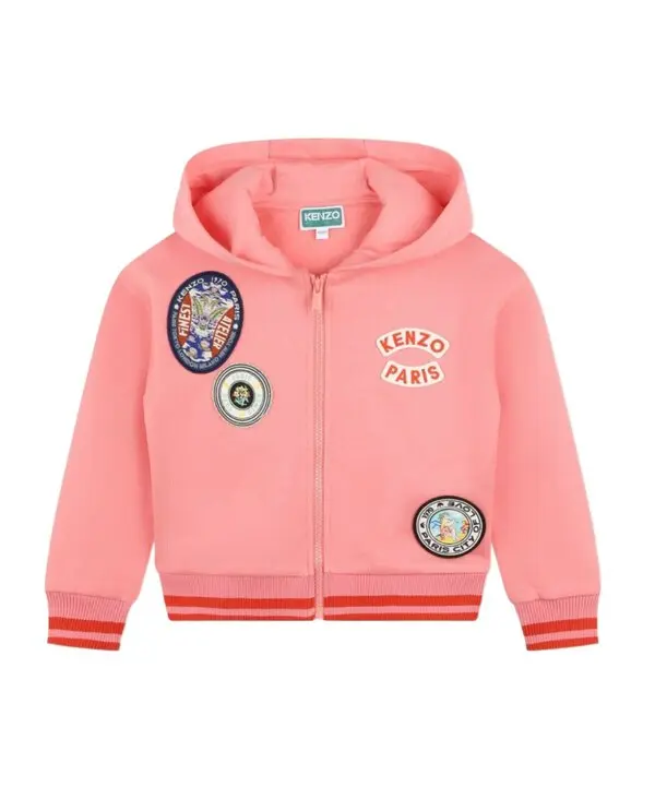 Kenzo Logo Patches Zipped Hoodie