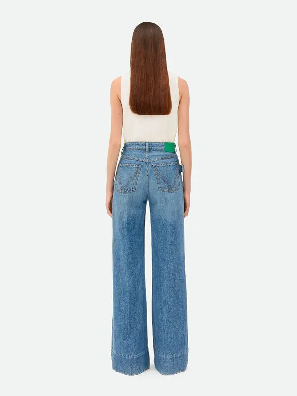 Bottega Veneta Buttoned Wide-leg Jeans