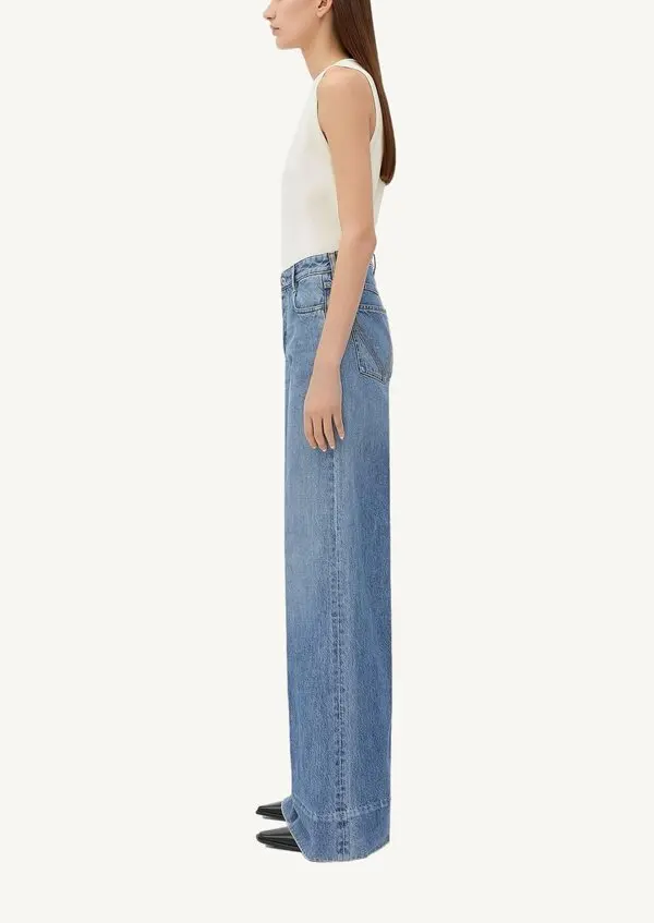 Bottega Veneta Buttoned Wide-leg Jeans