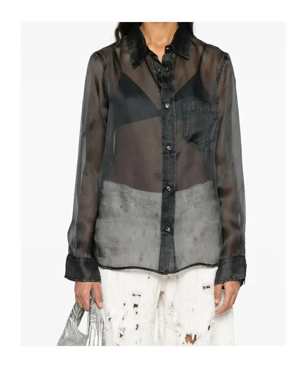 HAIKURE Sheer Detailed Long-sleeve Shirt