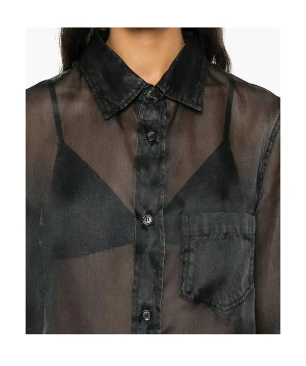 HAIKURE Sheer Detailed Long-sleeve Shirt