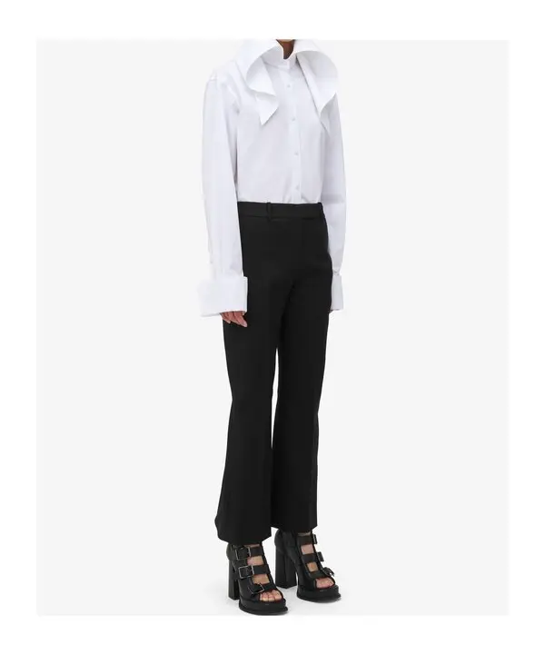 Alexander McQueen Kickback Straight-leg Trousers - Black