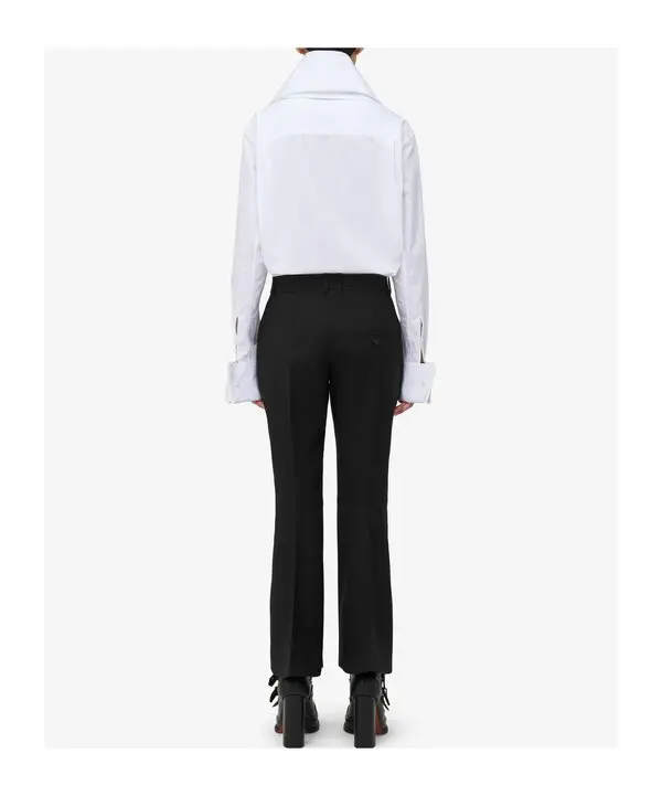 Alexander McQueen Kickback Straight-leg Trousers - Black