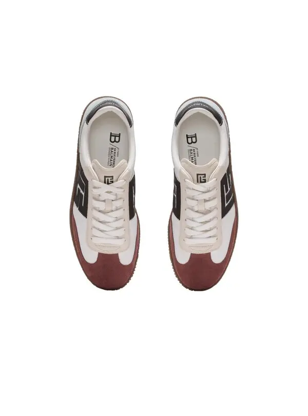 Balmain Swan Suede And Nylon Trainers - White