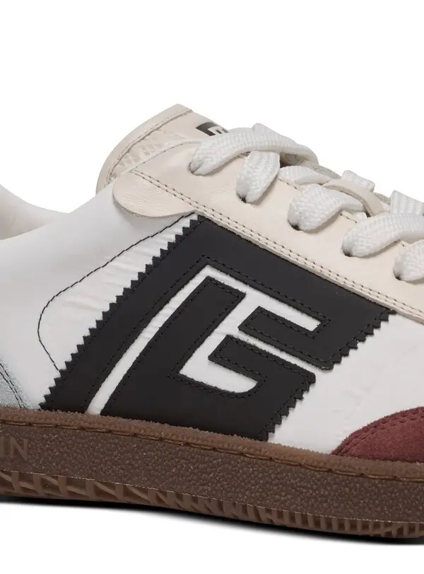 Balmain Swan Suede And Nylon Trainers - White
