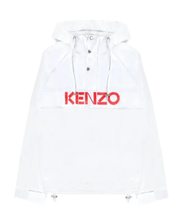 Kenzo Logo Printed Drawstring Hoodie