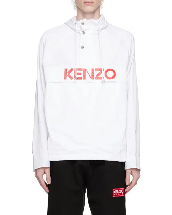 Kenzo Logo Printed Drawstring Hoodie
