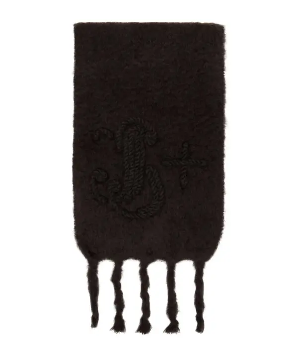 JIL SANDER Mohair Scarf - Black