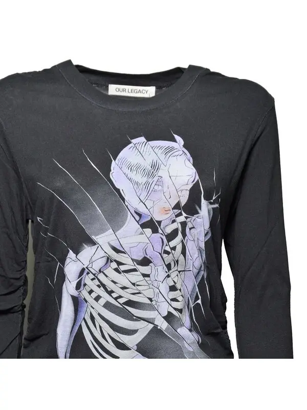 Our Legacy Strain Ruched Long Sleeve T-shirt