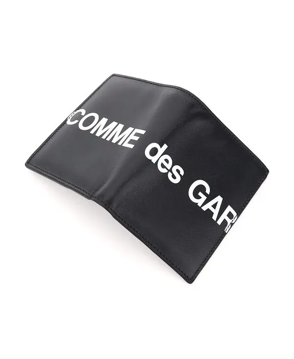 Comme Des Garçons Huge Logo Mini Bi-fold Leather Wallet