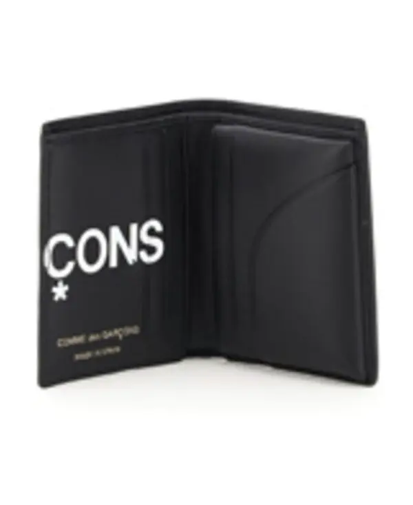Comme Des Garçons Huge Logo Mini Bi-fold Leather Wallet
