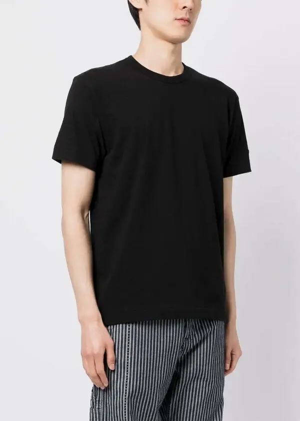 Play Comme Des Garcon X Invader Logo-patch Cotton T-shirt