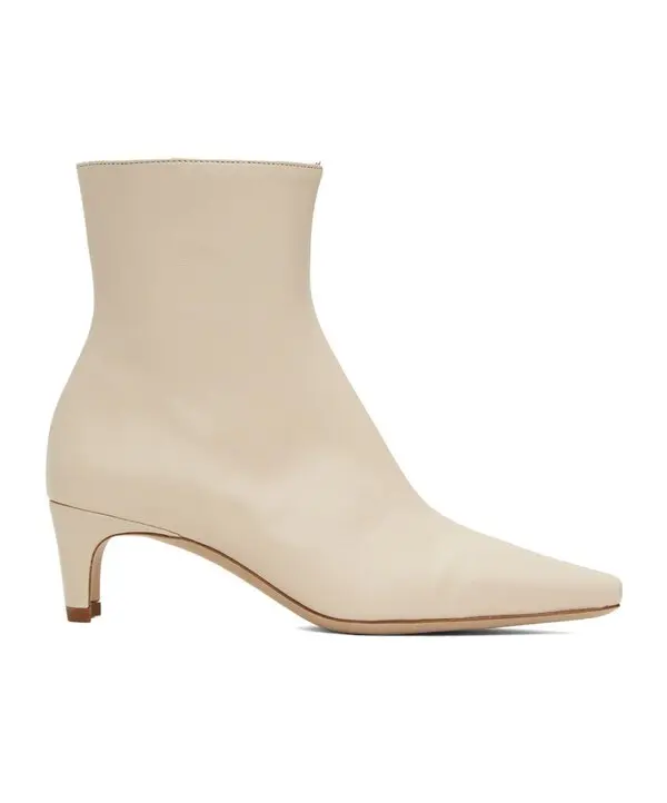 Staud High-heeled Pointy Toe Boots - Nude