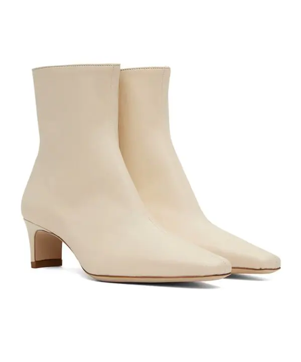 Staud High-heeled Pointy Toe Boots - Nude