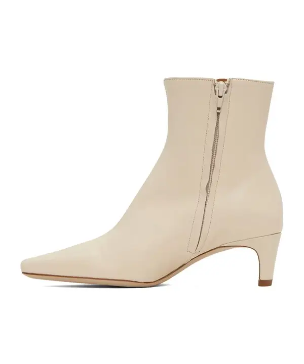 Staud High-heeled Pointy Toe Boots - Nude