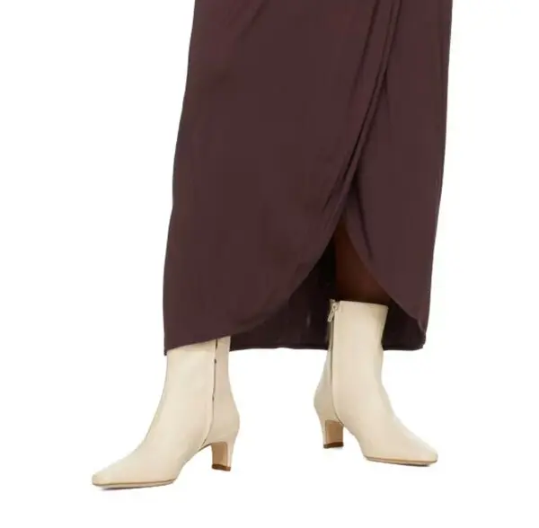 Staud High-heeled Pointy Toe Boots - Nude