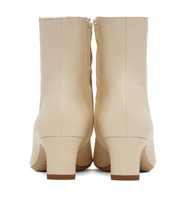 Staud High-heeled Pointy Toe Boots - Nude