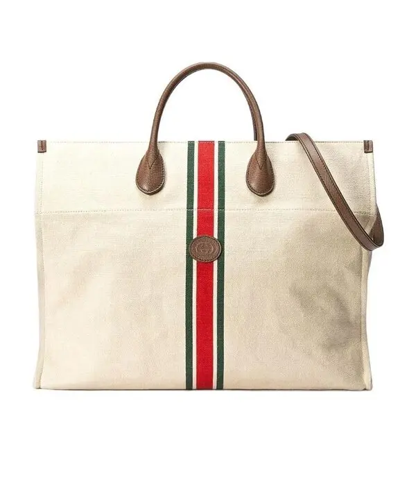 Gucci Web Stripe Tote Bag