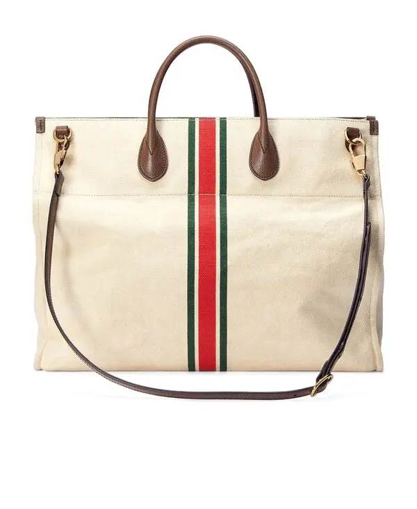 Gucci Web Stripe Tote Bag