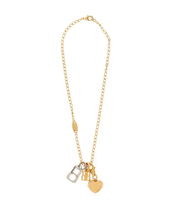 Balenciaga Logo Charm Necklace