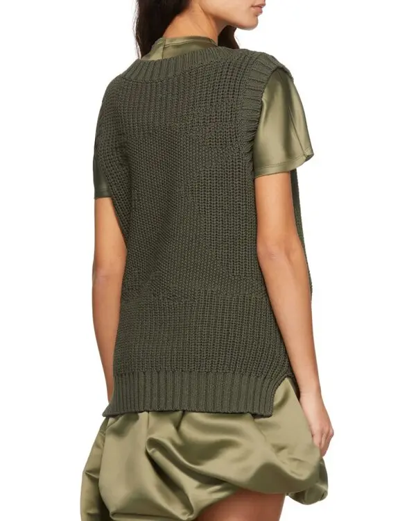 We11Done Cotton Rib Knitted Vest