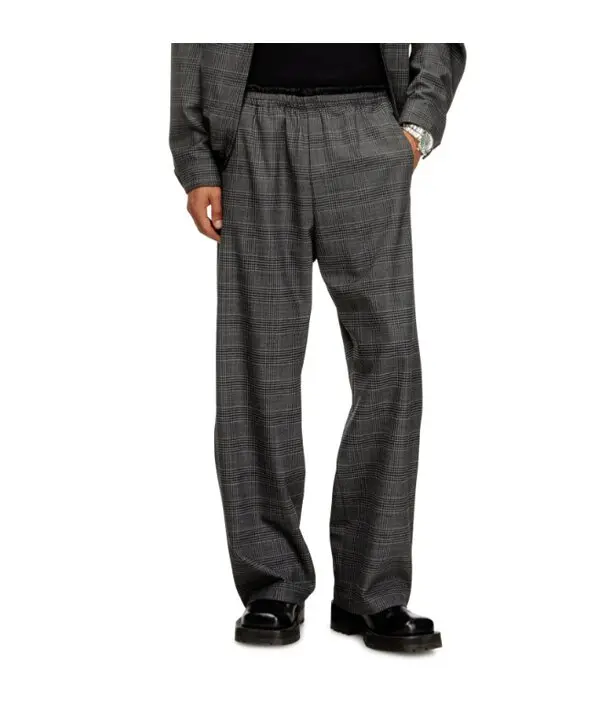 DIESEL® Plaid Regular Fit Drawstring Waist Trousers