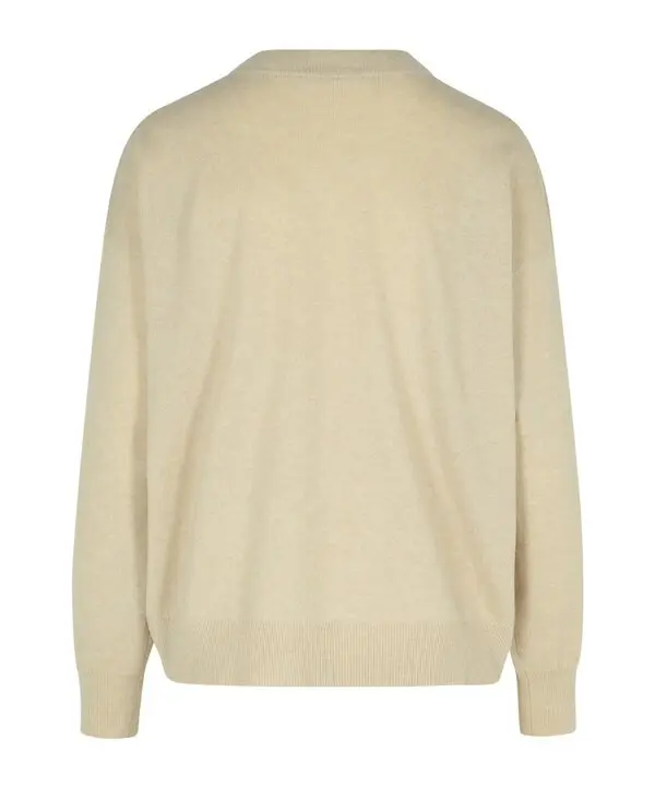 Fabiana Filippi V-neck Knitted Jumper With Shoulder Strap Trim