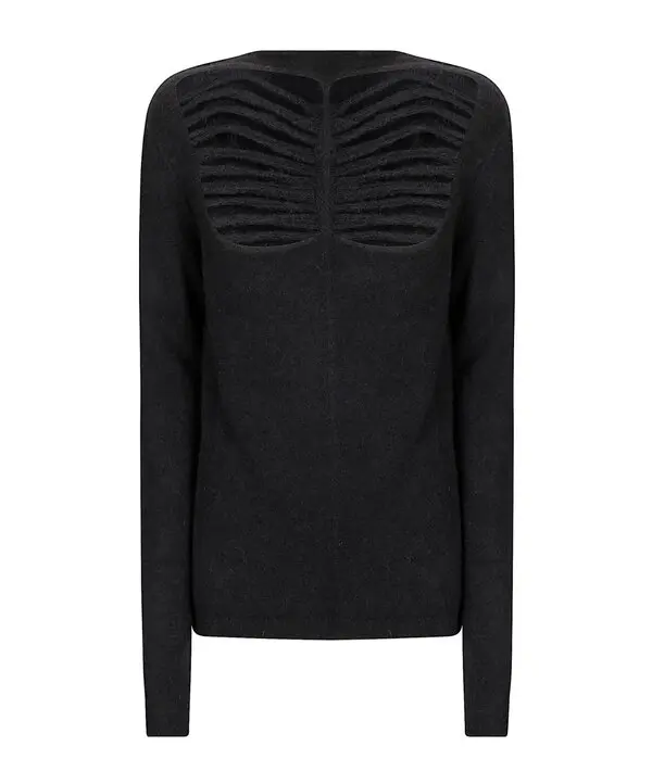 Rick Owens Concordians Ls Top - Charcoal