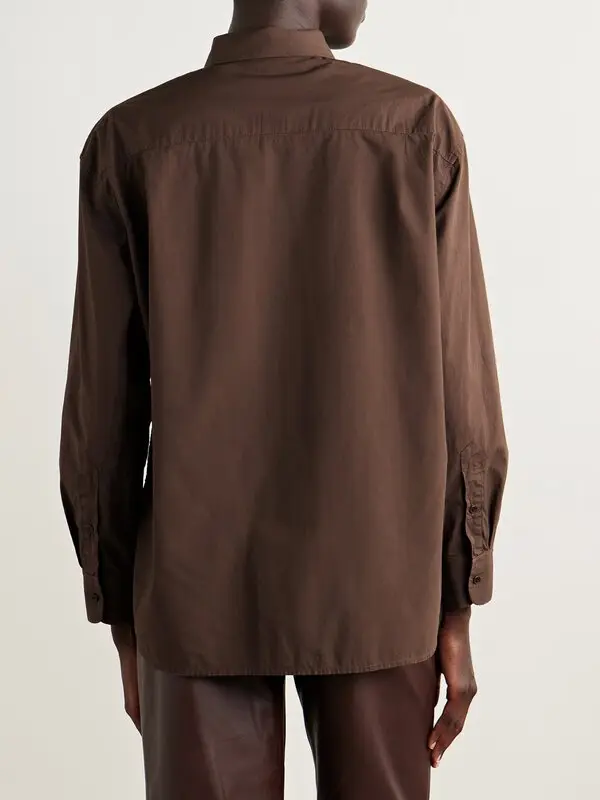 NILI LOTAN Amante Cotton Poplin Shirt