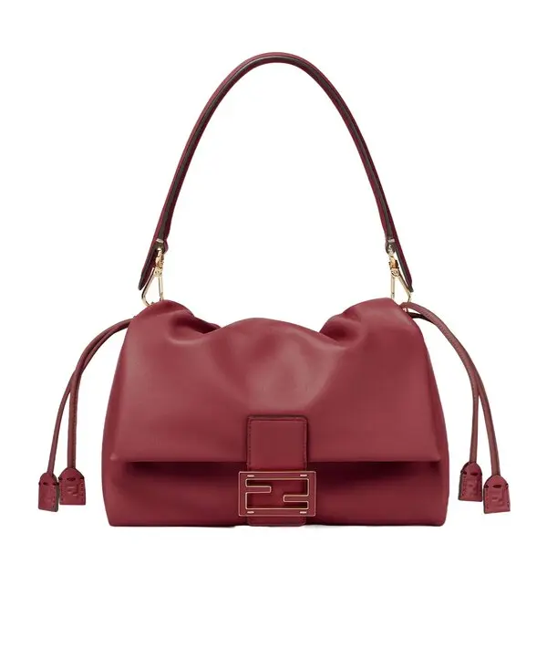 Fendi Mamma Baguette Medium Shoulder Bag - Red